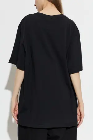 Attico Oversize’ T-shirt With A Slit - Black