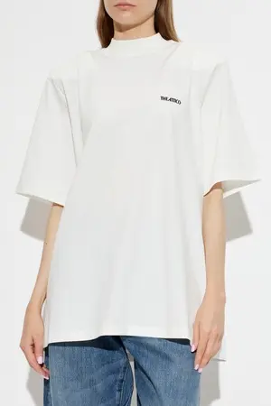 Attico Padded Shoulder High Neck T-shirt