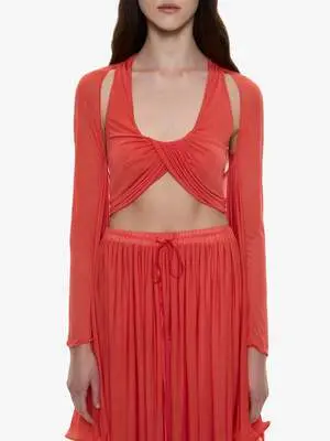 Christopher Esber Daya Cutaway Drawstring Maxi Dress - Red