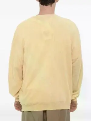 RAMAEL Crew Neck Long Sleeve Sweater With Distressed Finish