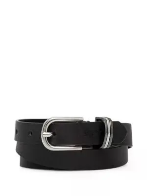 Karl Lagerfeld Logo-debossed Buckle Belt - Black
