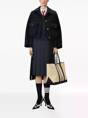 Thom Browne Bell-sleeve Wool Jacket - Blue