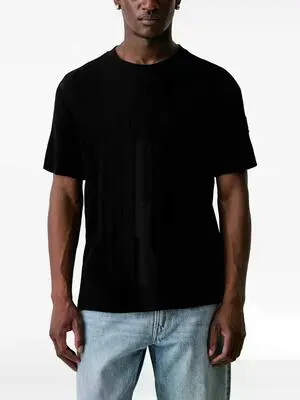 Karl Lagerfeld Ribbed-knit Logo-patch T-shirt