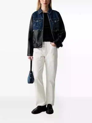 Karl Lagerfeld Ribbed Knit Crewneck Short-sleeve Top