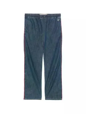 Valentino Garavani Vlogo Signature Drawstring Jeans - Blue