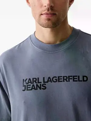 Karl Lagerfeld Logo-print Crew-neck T-shirt - Blue