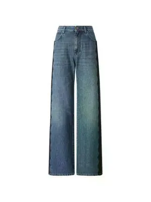Pinko Lace-trim Wide-leg Jeans - Blue