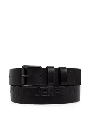 Karl Lagerfeld Logo-debossed Buckle-fastening Belt - Black
