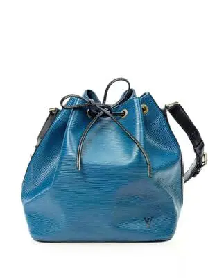 LOUIS VUITTON Louis Vuitton Noé Epi Leather Shoulder Bag Blue