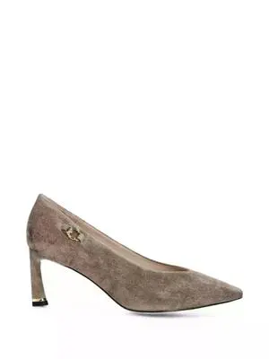 COCCINELLE Pointed-toe Logo-plaque Pumps - Neutrals
