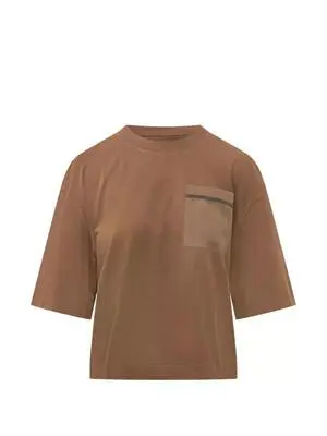 Brunello Cucinelli Embellished Pocket T-shirt - Brown