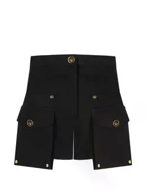 Elisabetta Franchi Button-detail Shorts - Black