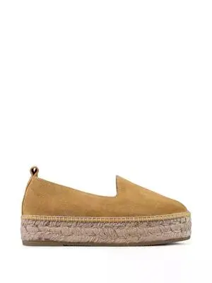 ESPADRILLES Platform Slip-on Suede Finish - Yellow