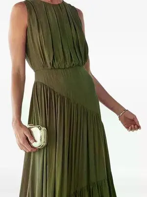 BWLDR Pleated Tiered Maxi Dress