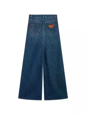 Chloé Logo-patch Wide-leg Jeans