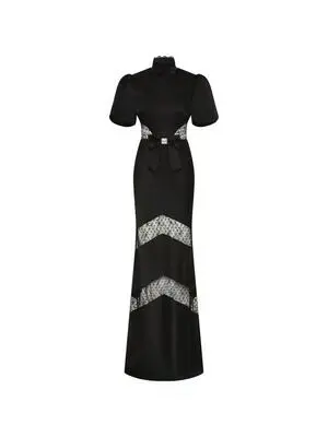 Rebecca Vallance Noire Short Sleeve Gown - Black