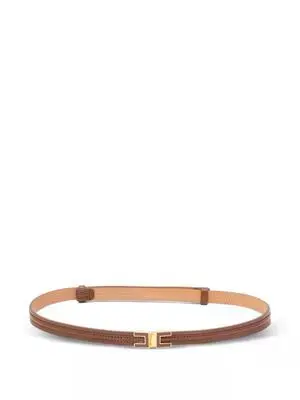 Elisabetta Franchi Logo Plaque Belt - Brown