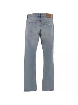 Emporio Armani Distressed Whiskered Jeans - Blue
