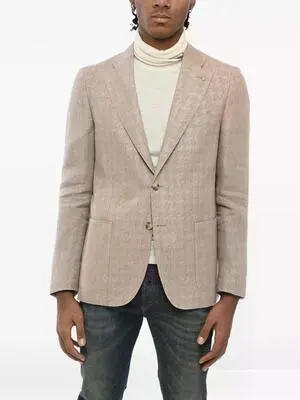 Corneliani Jacquard Single-breasted Blazer - Neutrals