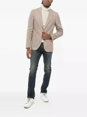 Corneliani Jacquard Single-breasted Blazer