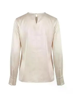 Peserico Satin-finish Long-sleeve Top - Neutrals