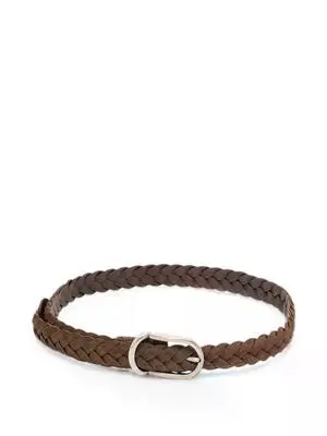 Brunello Cucinelli Braided Suede Belt - Brown