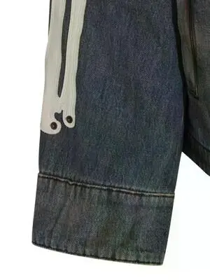 Amiri Skels Leather-patch Denim Jacket