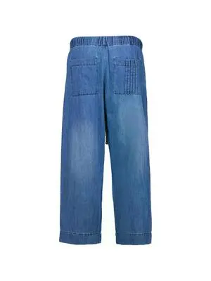 Commas Drawcord-waist Pintuck-pleat Wide-leg Jeans