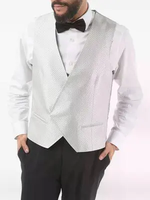 Corneliani Academy Cerimonia Logo-print Waistcoat - Grey