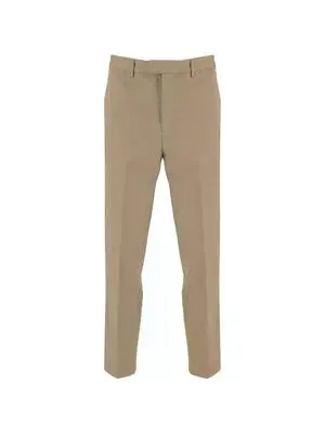 Emporio Armani Logo Patch Trousers - Neutrals