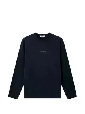Stone Island Logo-print Long-sleeve T-shirt - Blue