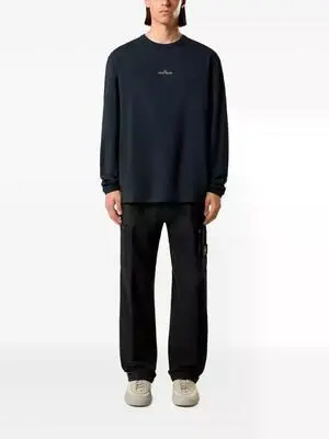 Stone Island Logo-print Long-sleeve T-shirt - Blue