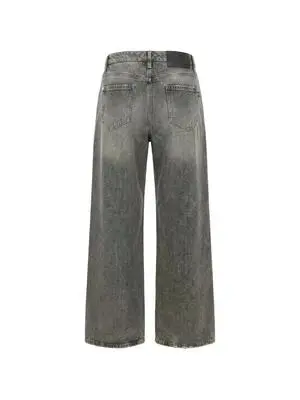 Ermanno Scervino Faded Straight-leg Jeans - Black