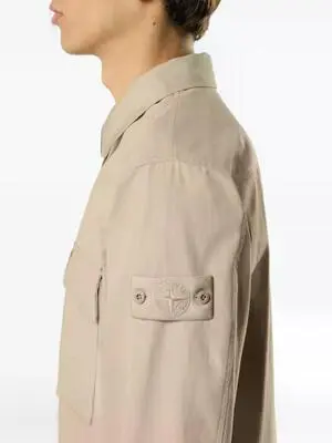Stone Island 1200018 All-weather Cotton Canvas Ghost Piece Overshirt