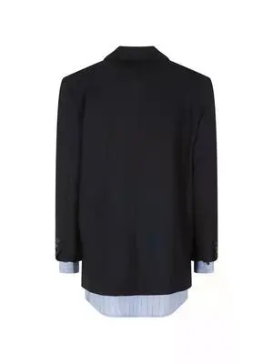 SEMICOUTURE Deana Layered-detail Single-breasted Blazer
