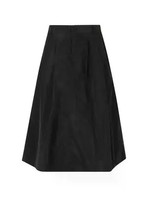 Aspesi Pleated A-line Midi Skirt - Black