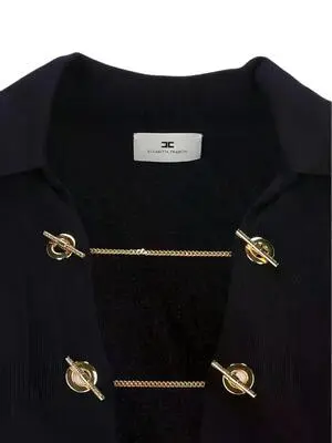 Elisabetta Franchi Ribbed Knit Bodysuit With Chain Detailing