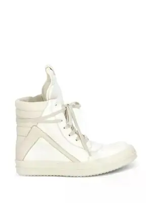 Rick Owens Geobasket High-top Leather Sneakers - White