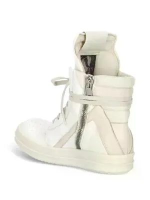 Rick Owens Geobasket High-top Leather Sneakers - White