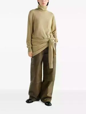 LEMAIRE Stand-collar Cashmere Sweater - Green
