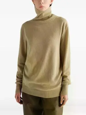 LEMAIRE Stand-collar Cashmere Sweater - Green