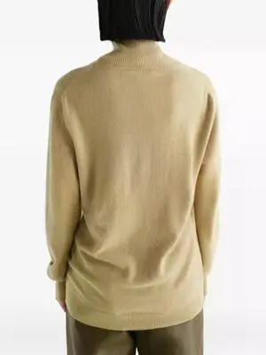 LEMAIRE Stand-collar Cashmere Sweater - Green