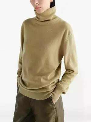 LEMAIRE Stand-collar Cashmere Sweater - Green
