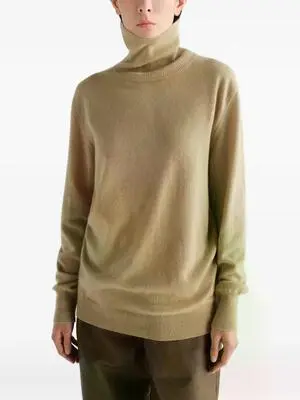 LEMAIRE Stand-collar Cashmere Sweater - Green