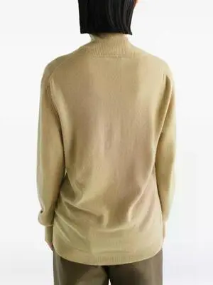 LEMAIRE Stand-collar Cashmere Sweater - Green