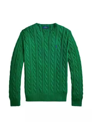 Polo Ralph Lauren Pony -embroidered Cable-knit Sweater - Green