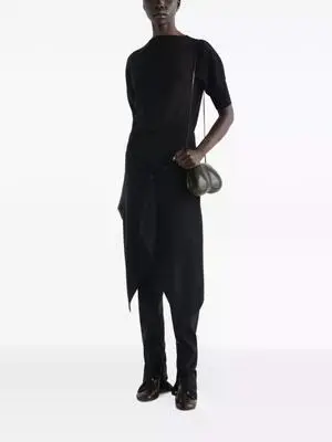 LEMAIRE Buttoned Skirt In Merino Wool Blend - Black