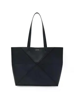 Loewe Puzzle Leather Tote Bag - Blue
