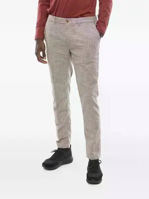 CRUNA Newtown Houndstooth-pattern Trousers - Neutrals