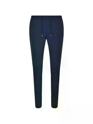 Pal Zileri Drawstring-waist Tapered Trousers - Blue